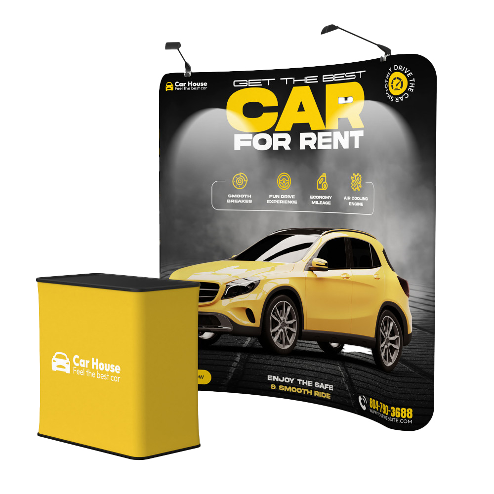 Tension Fabric Display (Curve Shape) – Oscar Signs and Graphics